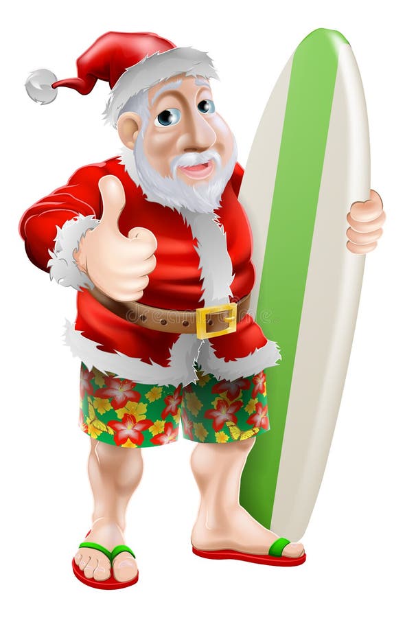 Surfing Santa Claus Stock Illustrations – 527 Surfing Santa Claus Stock ...