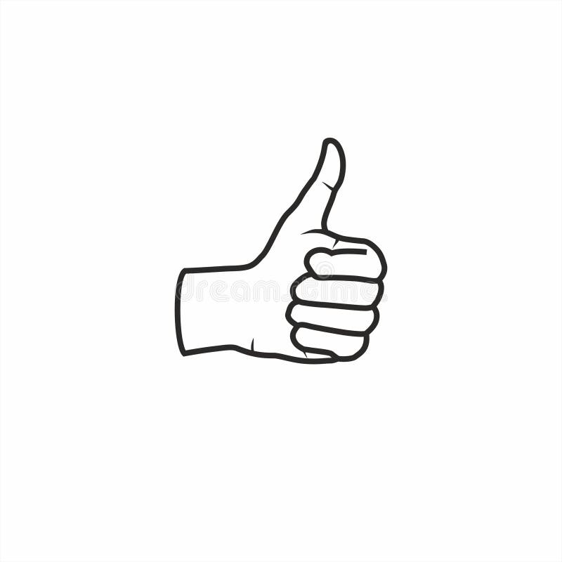 Thumbs Up Symbol Thumbs Up Icon Thumbs Up Line Drawing Stock Vector ...