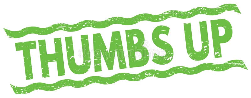 THUMBS UP Text on Green Lines Stamp Sign Stock Illustration ...