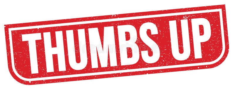 THUMBS UP Text Written on Red Stamp Sign Stock Illustration ...