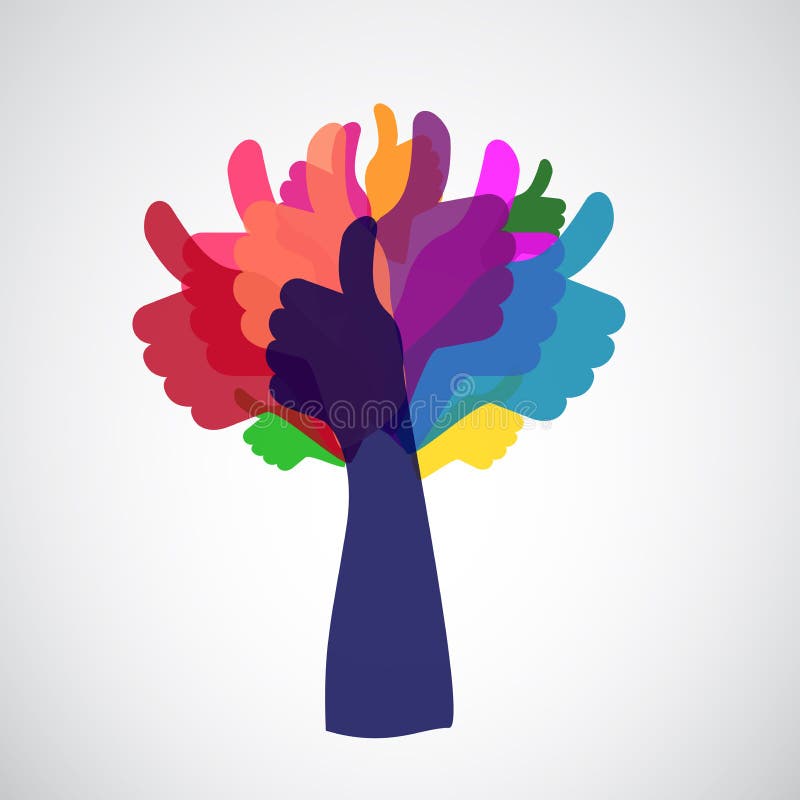 Thumbs up tree stock vector. Illustration of learning - 40546491