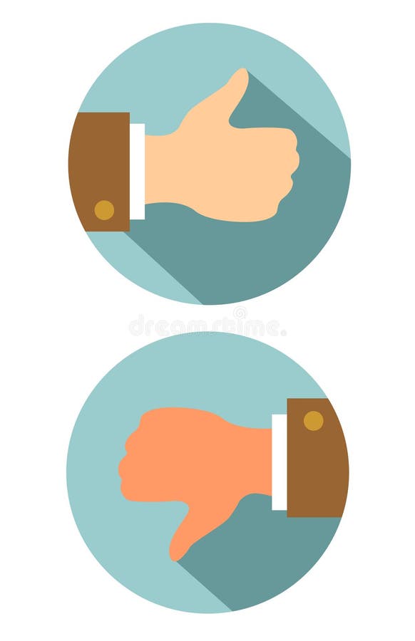Thumbs Up tumb down Sign stock vector. Illustration of data - 56981607