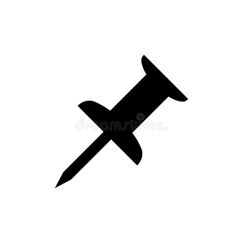 Thumbtack Icon Flat Vector Template Design Trendy Stock Vector - Illustration of camera ...