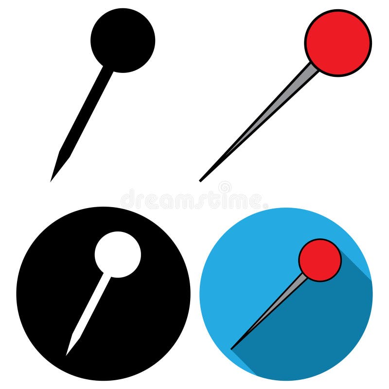Thumbtack icon vector stock vector. Illustration of memo - 284651799
