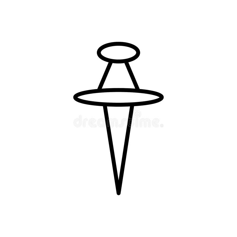 Thumbtack Line Icon. Simple Design Editable. Vector Illustration Stock ...