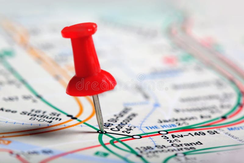 Thumbtack in a Map stock photo. Image of travel, discovery - 14288234