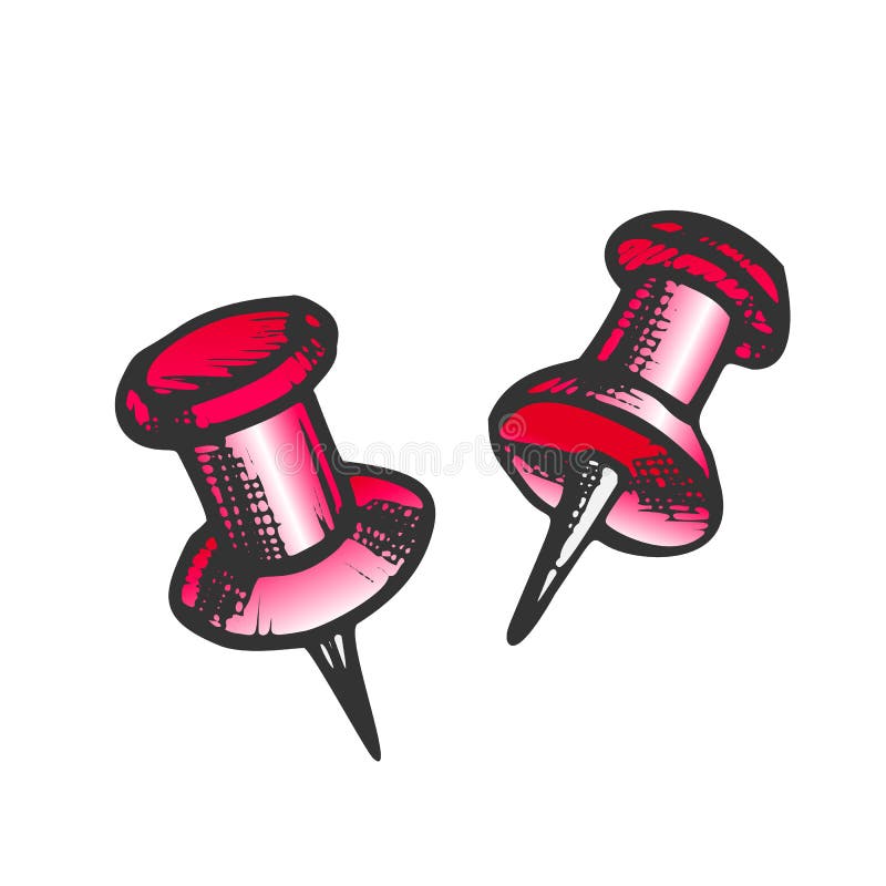 Push Pin Clipart Stock Illustrations 341 Push Pin Clipart Stock