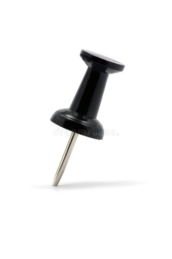 Black Thumbtack Pushpin Macro Closeup Stock Photo - Image of business ...