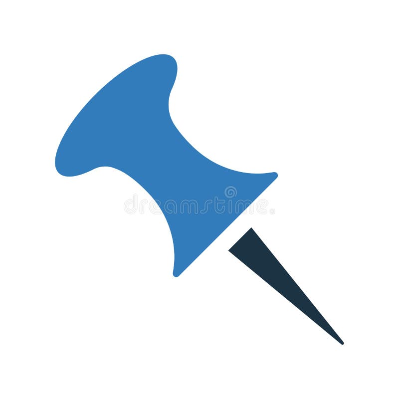Thumbtack Vector Icon, Pin, Vector Graphics Stock Vector - Illustration ...
