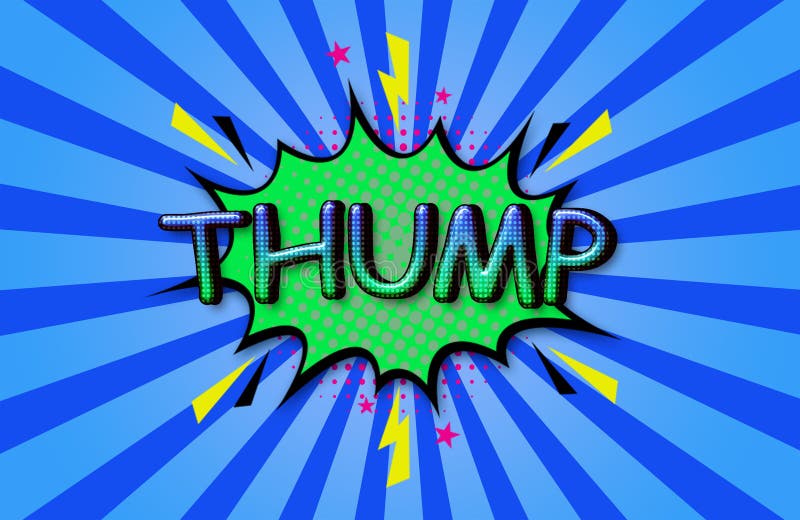 Thump comic text stock illustration. Illustration of book - 22429710