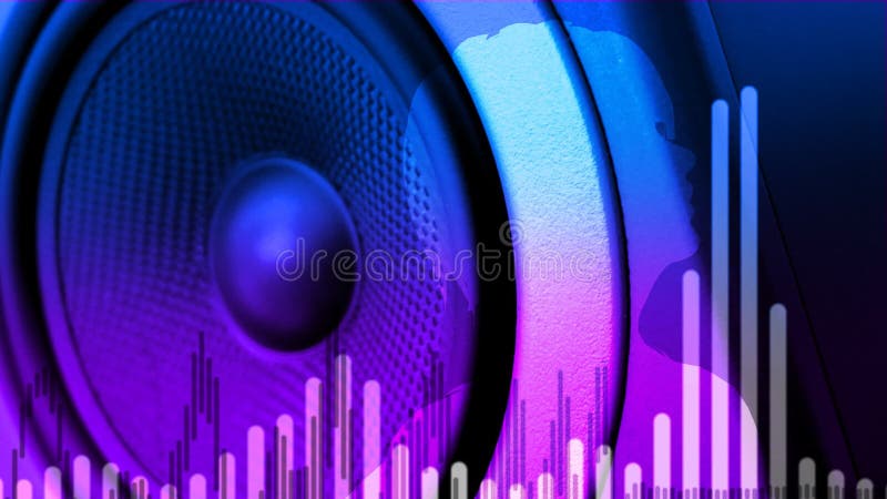 Thumping Bass Audio Speaker (Loop) Stock Video - Video of disco ...