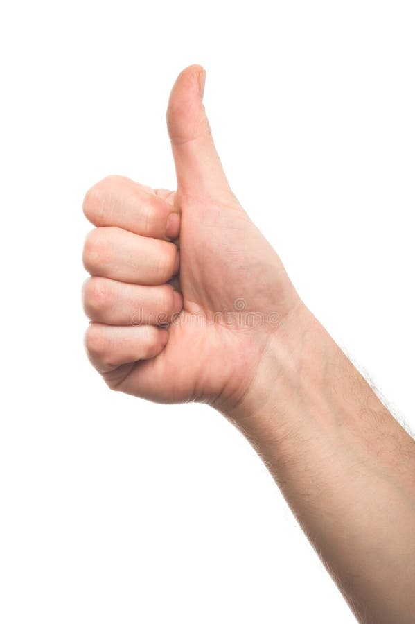 Thums up profile stock photo. Image of sign, body, agree - 3155950