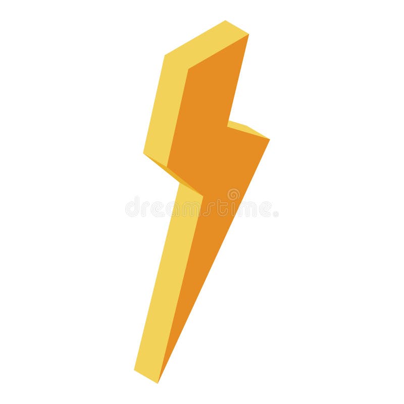 Thunder Arrow Icon, Isometric Style Stock Vector - Illustration of ...