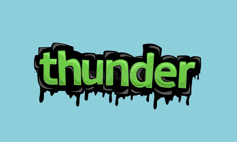 THUNDER Background Writing Vector Design Stock Illustration ...