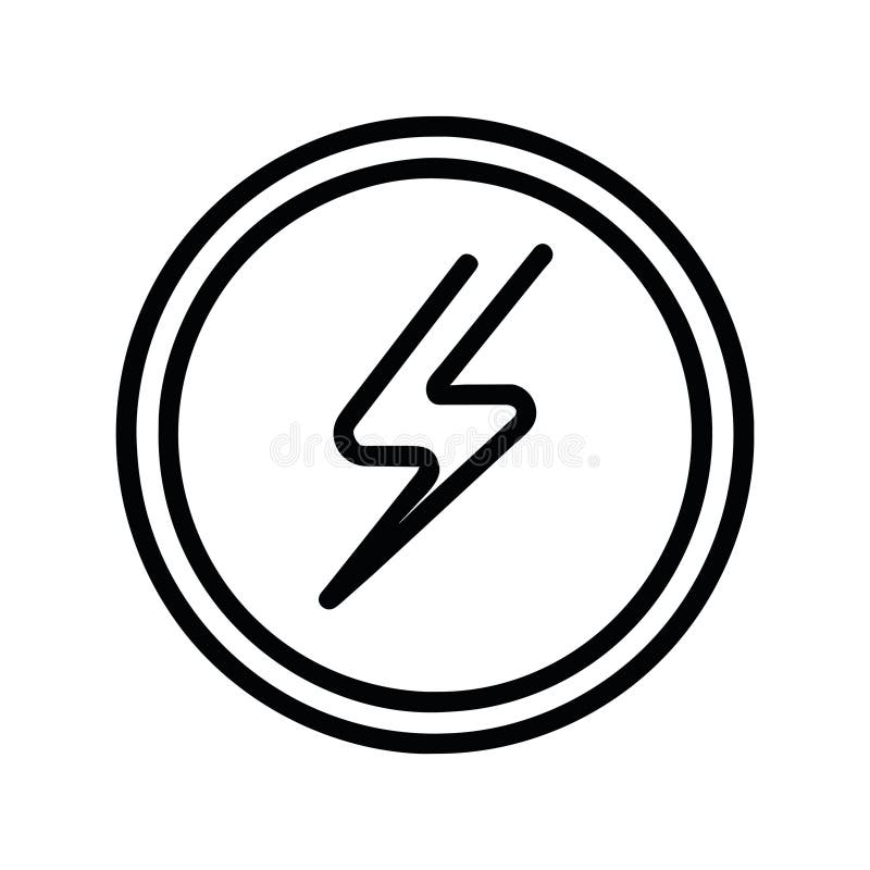 Thunder badge icon stock vector. Illustration of blitz - 297676585