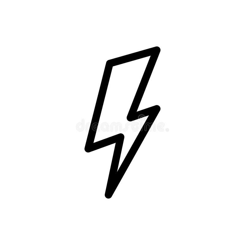 Thunder Bolt Icon Flat Vector Template Design Trendy Stock Vector ...
