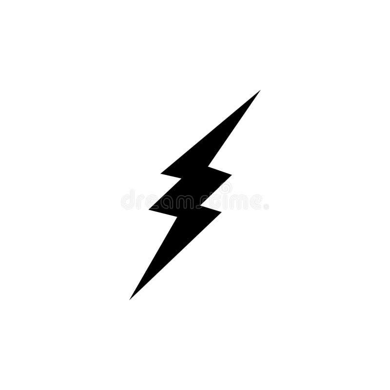 Thunder Bolt Icon Flat Vector Template Design Trendy Stock Vector ...
