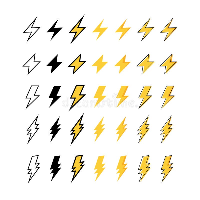 Lightning Electrical Explosion Sign Stock Illustrations – 134 Lightning ...