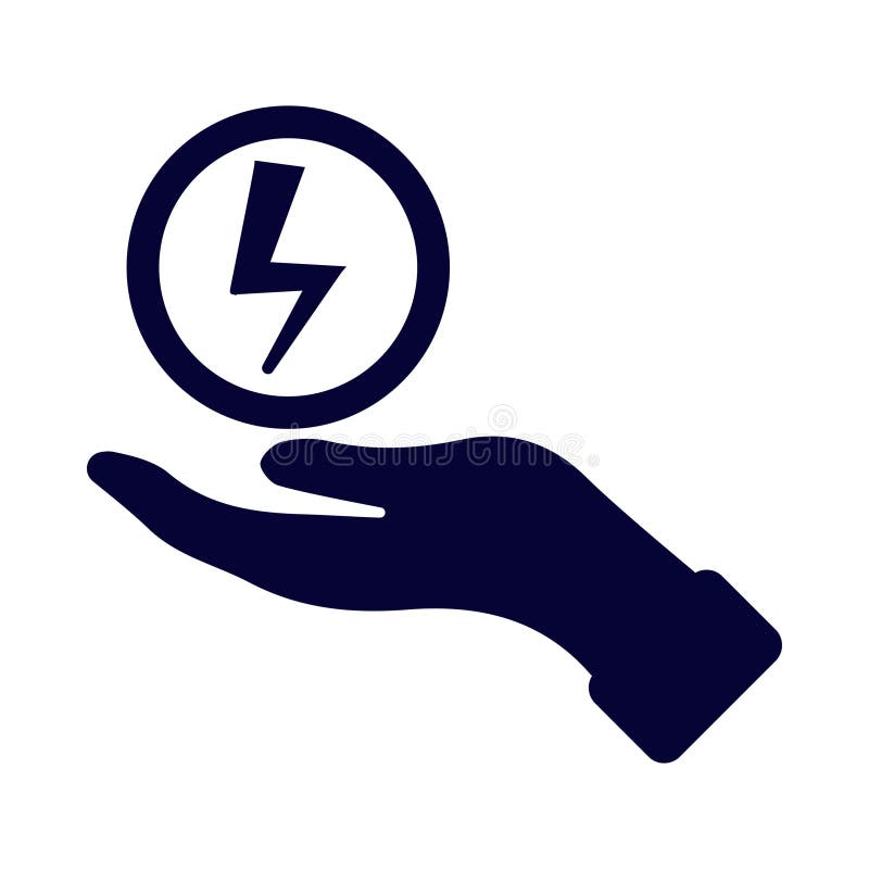 Thunder, Care, Hand, Electric, Power Care Icon Stock Vector ...