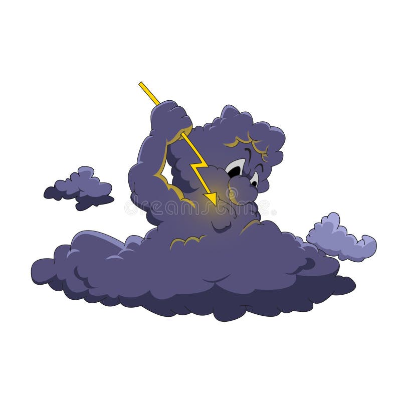 Thunder stock vector. Illustration of nature, face, human - 40773796