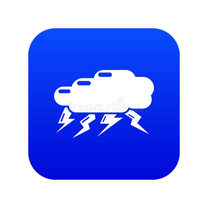 Thunder Cloud Icon, Simple Black Style Stock Vector - Illustration of ...