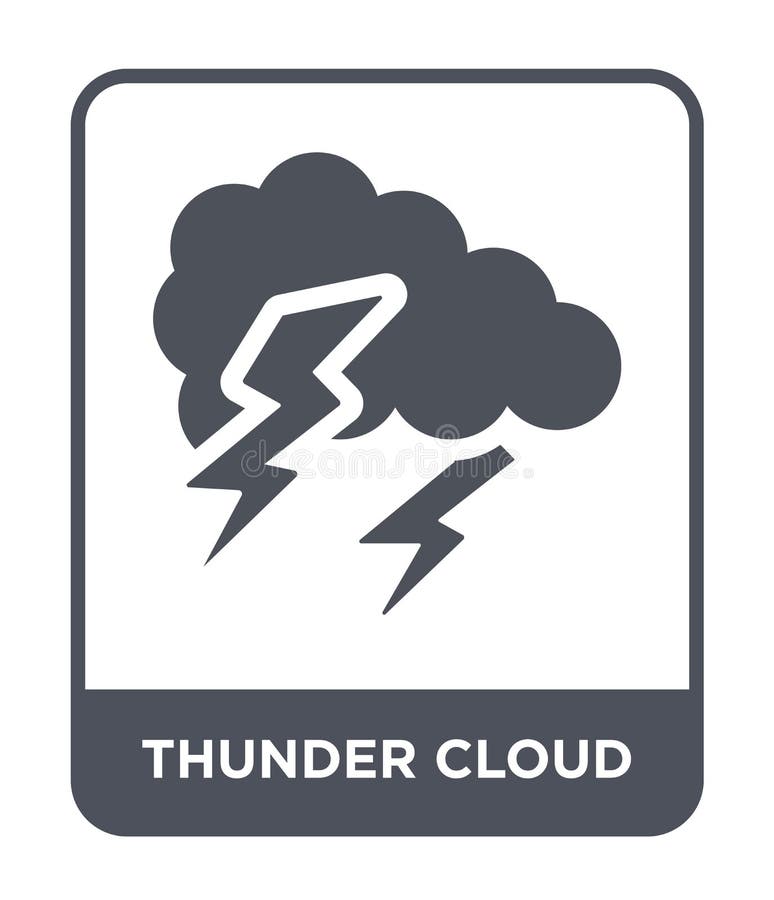 Thunder Icon in Trendy Design Style. Thunder Icon Isolated on White ...