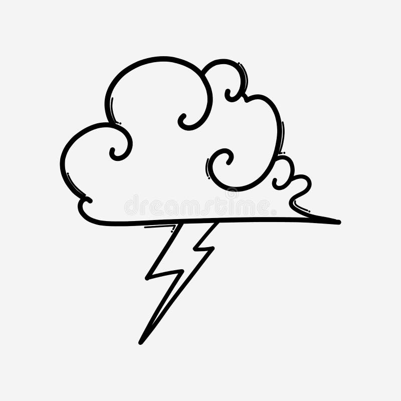 Thunderstorm Line Drawing Stock Illustrations – 688 Thunderstorm Line ...