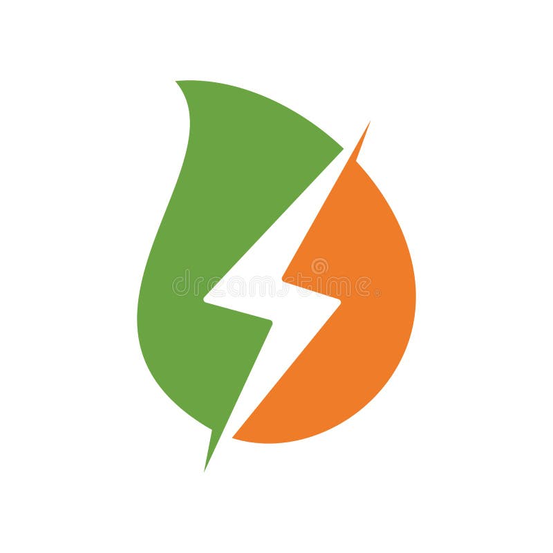 Thunder Drop Logo Design Icon Vector Template. Stock Vector ...