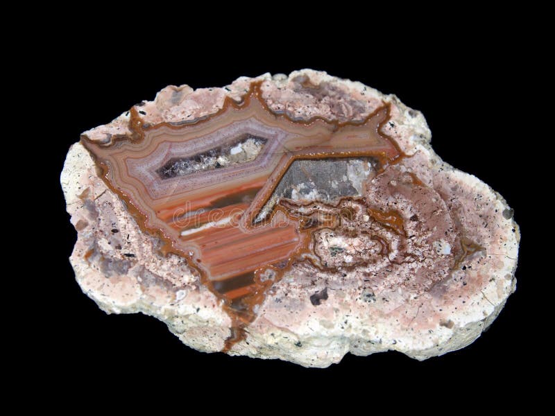 Thunder egg agate stock image. Image of orange, polished - 14848155