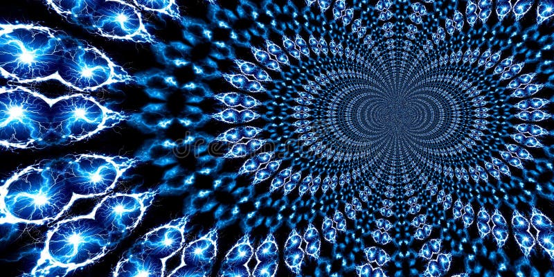 Thunder Energy Waves in Black Background Stock Photo - Image of bright ...