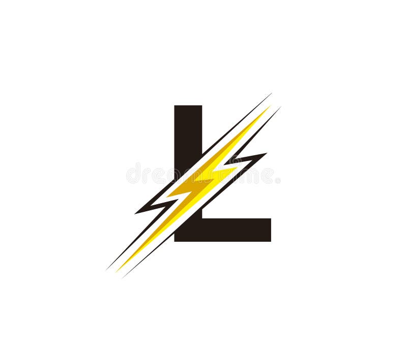 Thunder Flash L Letter Electrical Logo Icon. Stock Illustration ...