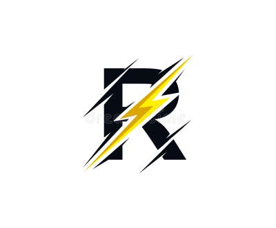 Thunder Letter R Logo Stock Illustrations – 140 Thunder Letter R Logo ...