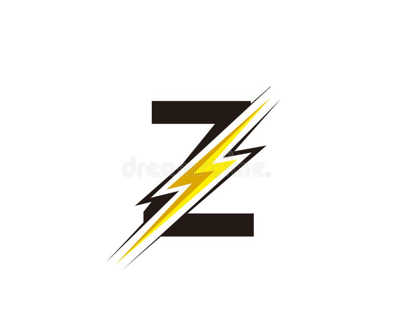 Lightning Bolt Through The Letter Z Thunder Logo Z: Over 517