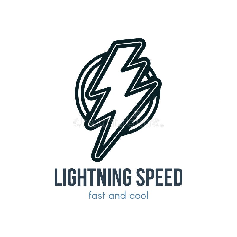 Thunder Hand Drawn Contour Illustration Stock Illustration ...