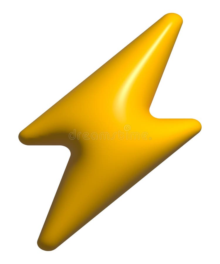Thunder Icon 3D, Flash Sale Symbol Stock Illustration - Illustration of ...