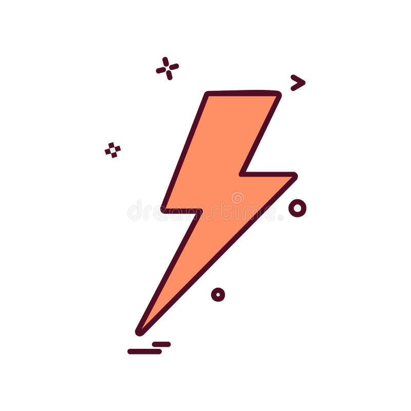 Thunder icon design vector stock vector. Illustration of abstract ...