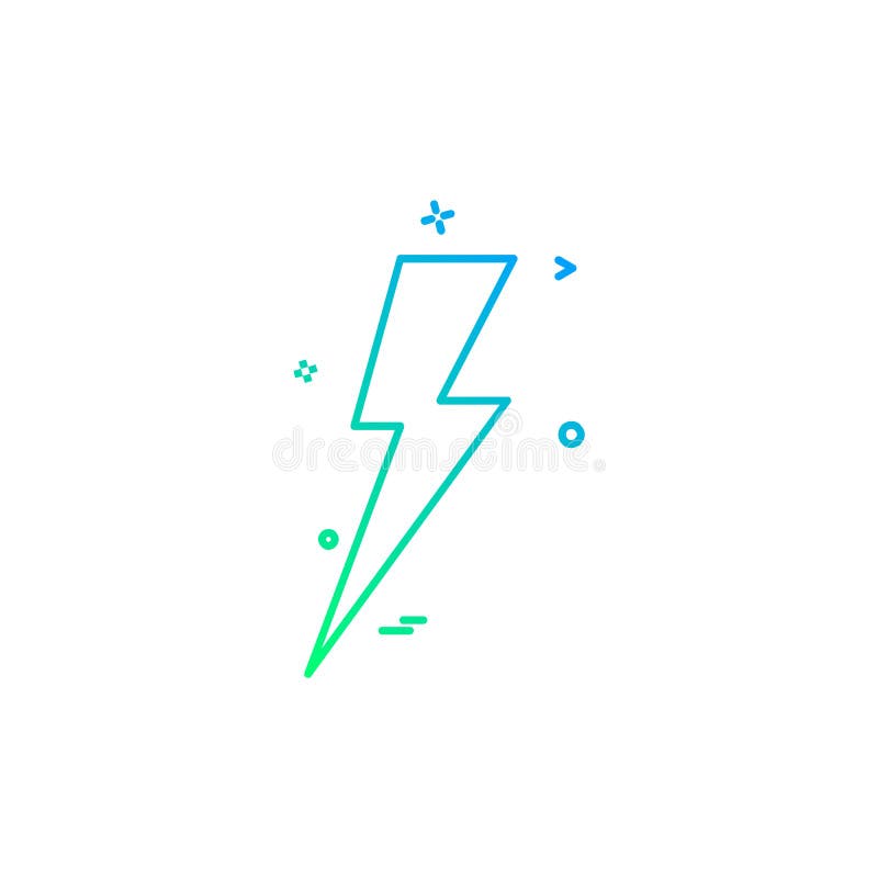 Thunder icon design vector stock vector. Illustration of weather ...