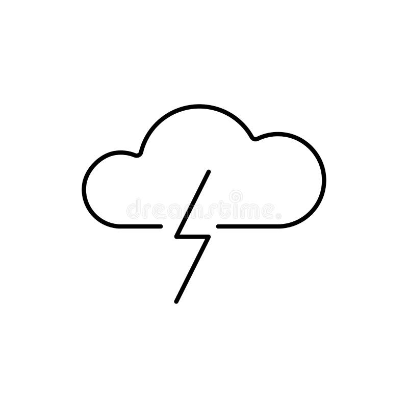 Thunder Icon Element of Weather Icon for Mobile Concept and Web Apps ...