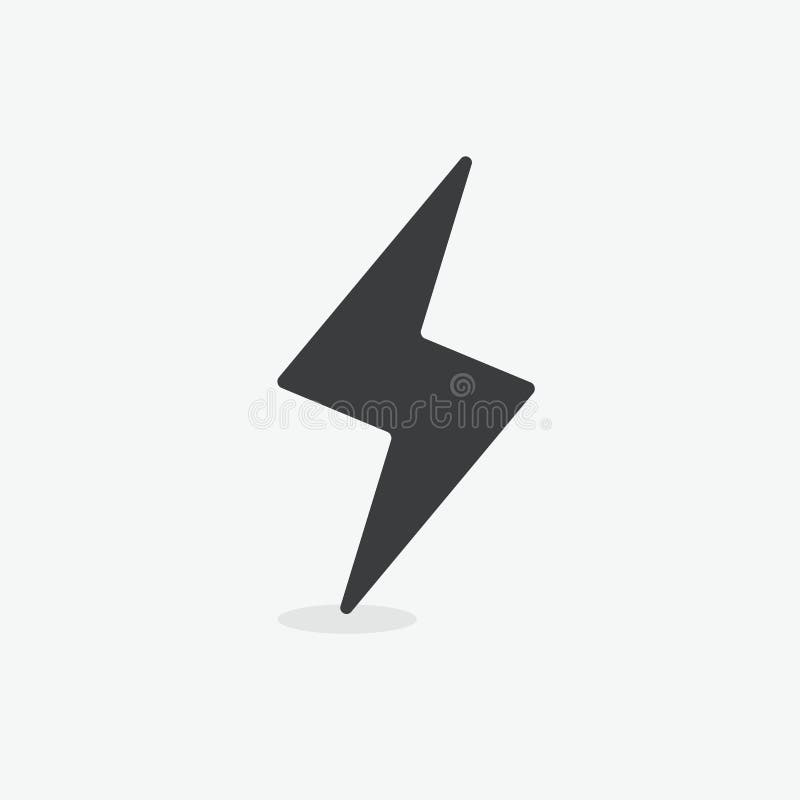 Thunder Icon Vector stock vector. Illustration of sign - 208018008