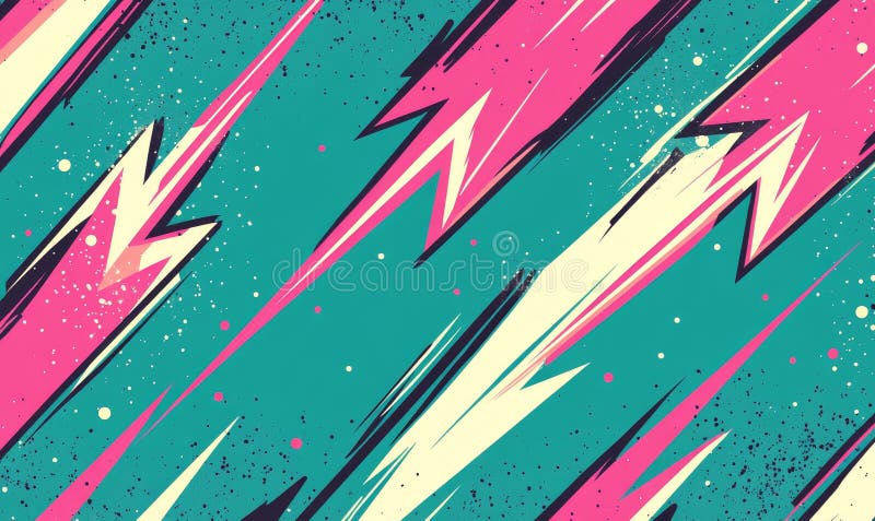 Thunder Illustration on a Background of Comic Abstract Pop Art Stock ...