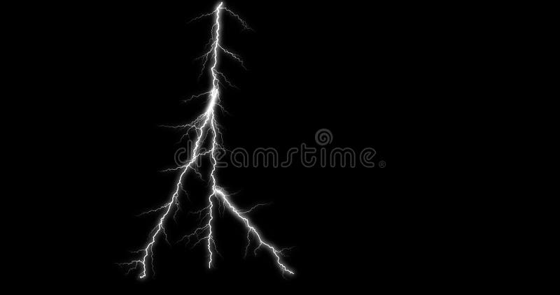 Thunder Light Stock Image on Black Background Stock Photo - Image of ...