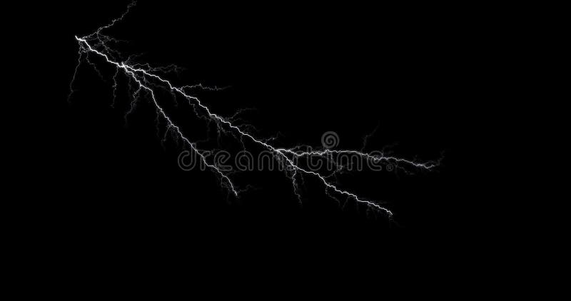 Thunder Light Stock Image on Black Background Stock Photo - Image of ...