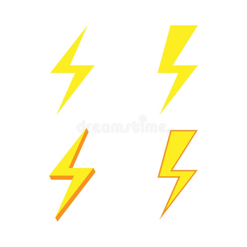 Thunder and Lightning Bolt. Simple Modern Icon Design Vector ...
