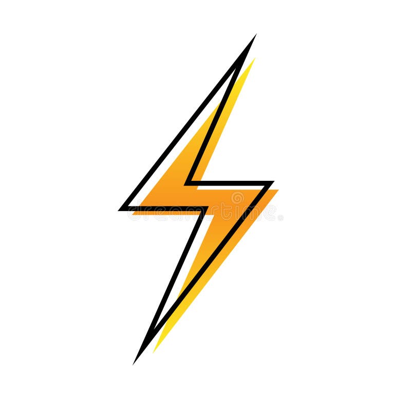 Thunder and Lightning Bolt. Simple Modern Icon Design Vector ...