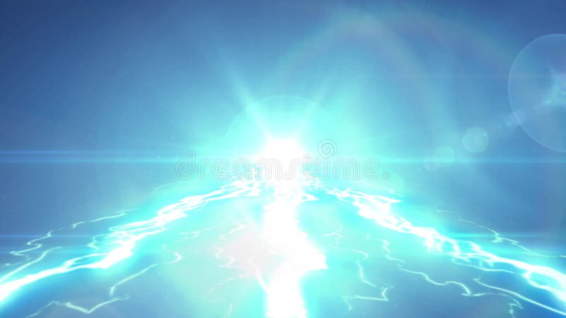 Thunder Lightning Striking Effect Animation Stock Footage - Video of ...