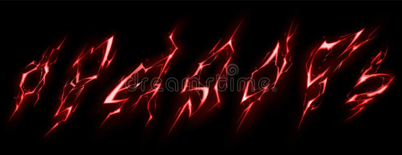 Thunder Lightning Vector Electric Power Effect Stock Illustration ...