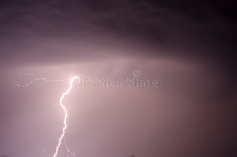 Thunder, Lightnings and Rain Stock Photo - Image of heavy, shine: 32839954
