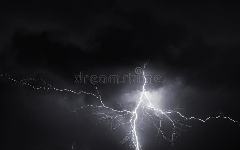 Heavy Clouds Bringing Thunder, Lightnings and Storm Stock Photo - Image ...