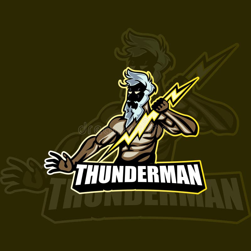 Thunder Mascot Logo Design Vector Thunder Logo Stock Illustration ...