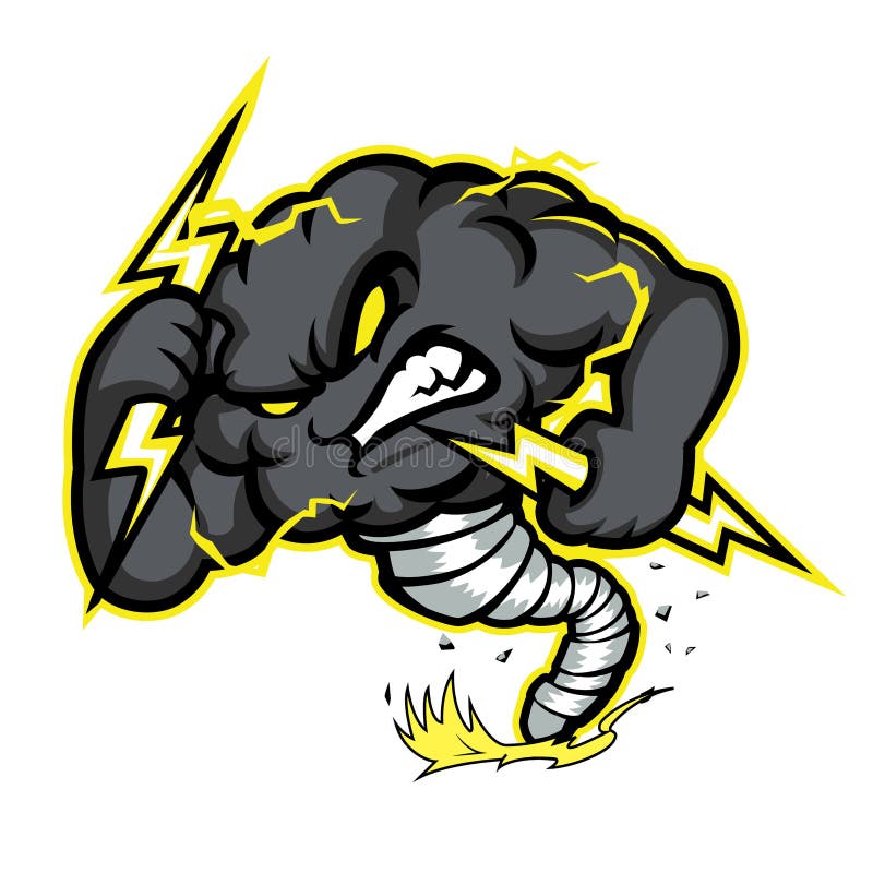 Thunder Mascot Logo Design Vector with Modern Illustration Concept ...